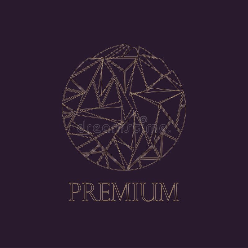 Abstract Logo Shattered Pieces Logo, Round Logo Golden Logo, Flat Logo ...