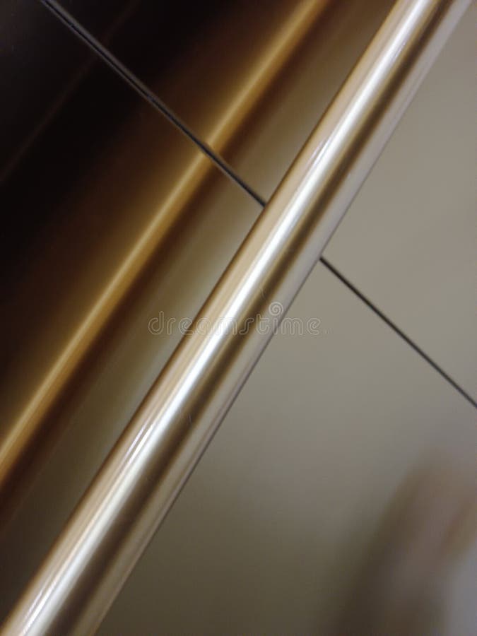 Golden pipe with joint stock photo. Image of round, pipe - 82654980