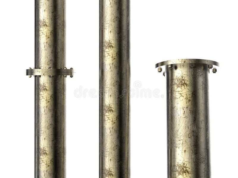 Golden pipe with joint stock photo. Image of round, pipe - 82654980