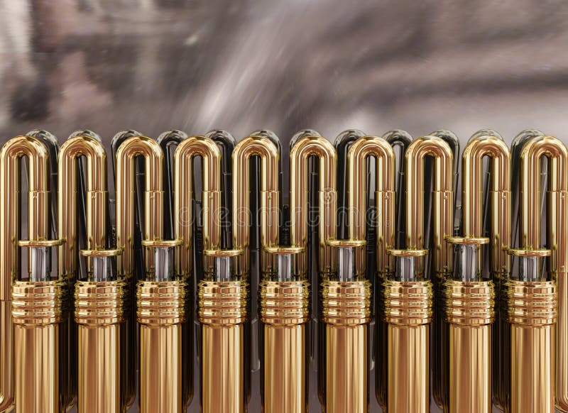 Golden Steel Pipeline during Sunset Stock Photo - Image of construction ...