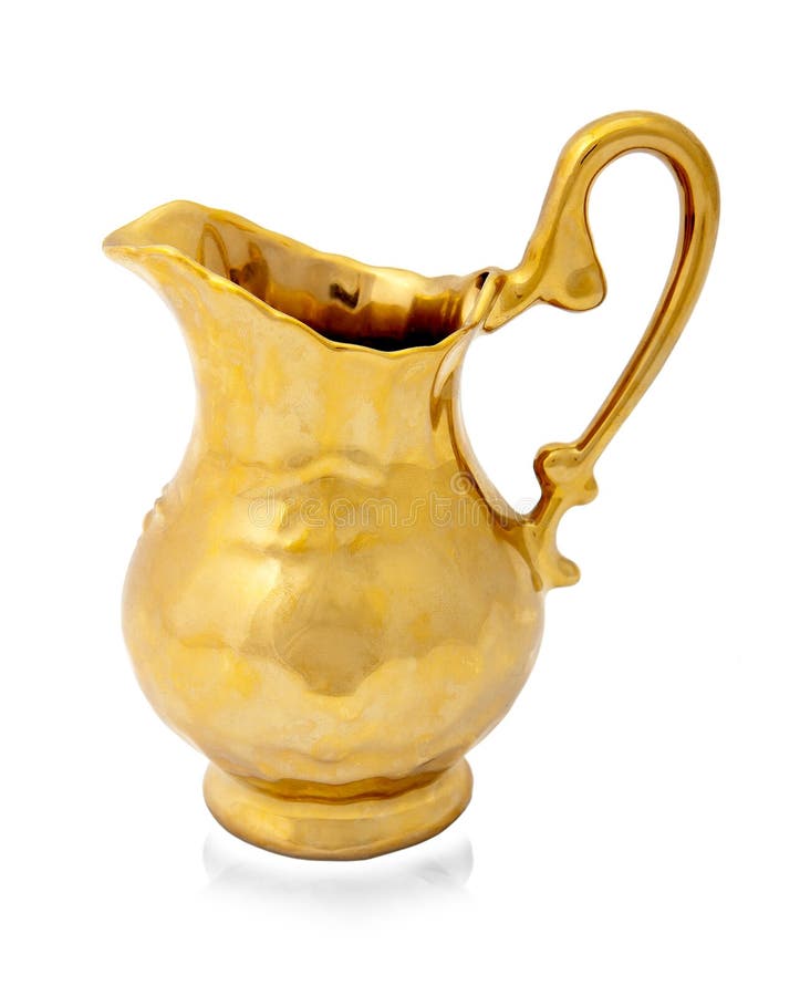 Golden pitcher stock image. Image of metallic, retro - 24499653