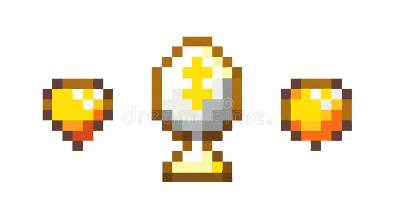 Golden Pixel Trophy: Classic Game Reward, Vector Design Generative AI ...