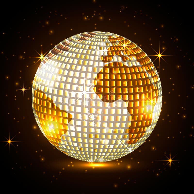 Disco Planet stock vector. Illustration of background - 6802943