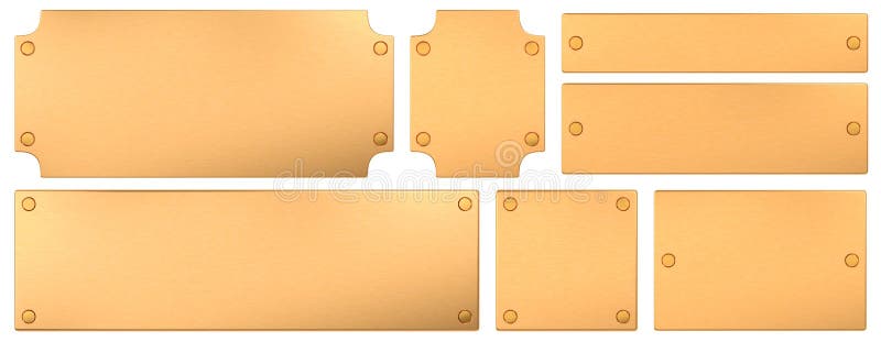 Isolated Metallic Nameboards Stock Illustrations – 13 Isolated Metallic ...