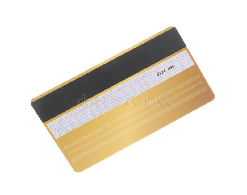 Golden Plastic Credit Card Isolated Stock Photo - Image of debit, card ...