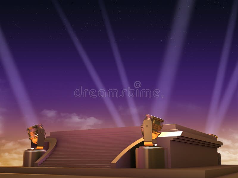 Golden Platform - Film Style Stock Illustration - Illustration of shape ...