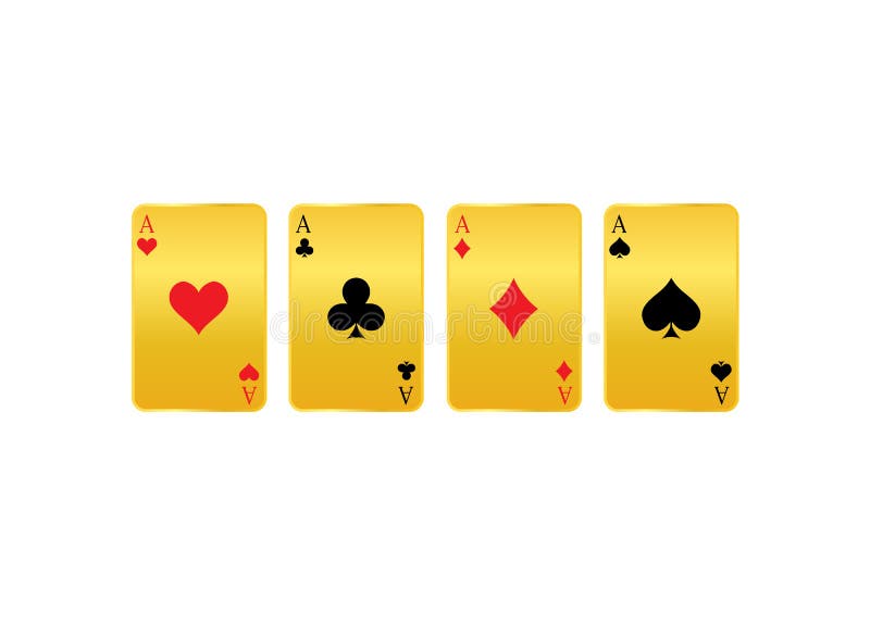 Golden Playing Card Vector, Suit of Ace Poker Card Stock Vector ...