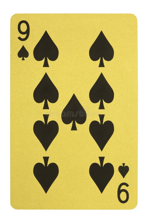 Golden Playing Cards, Nice of Spades Stock Photo - Image of white, risk ...