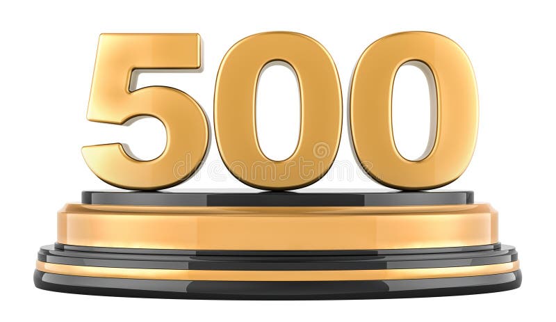 500 Golden Podium Award, 3D Rendering Stock Illustration - Illustration ...