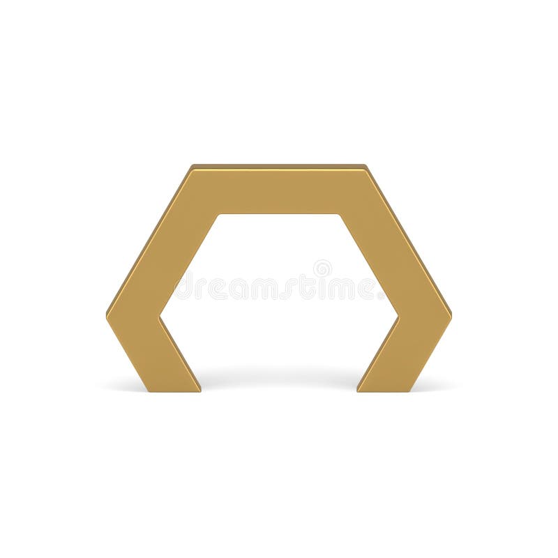 Golden Polygonal Archway Showcase Construction Structure Angled Arch ...