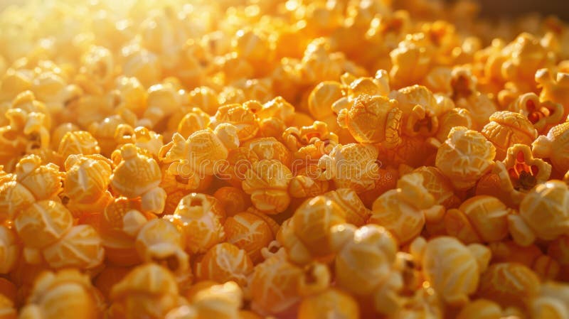The Golden Popcorn Delight. AI Generated Stock Photo - Image of buttery ...