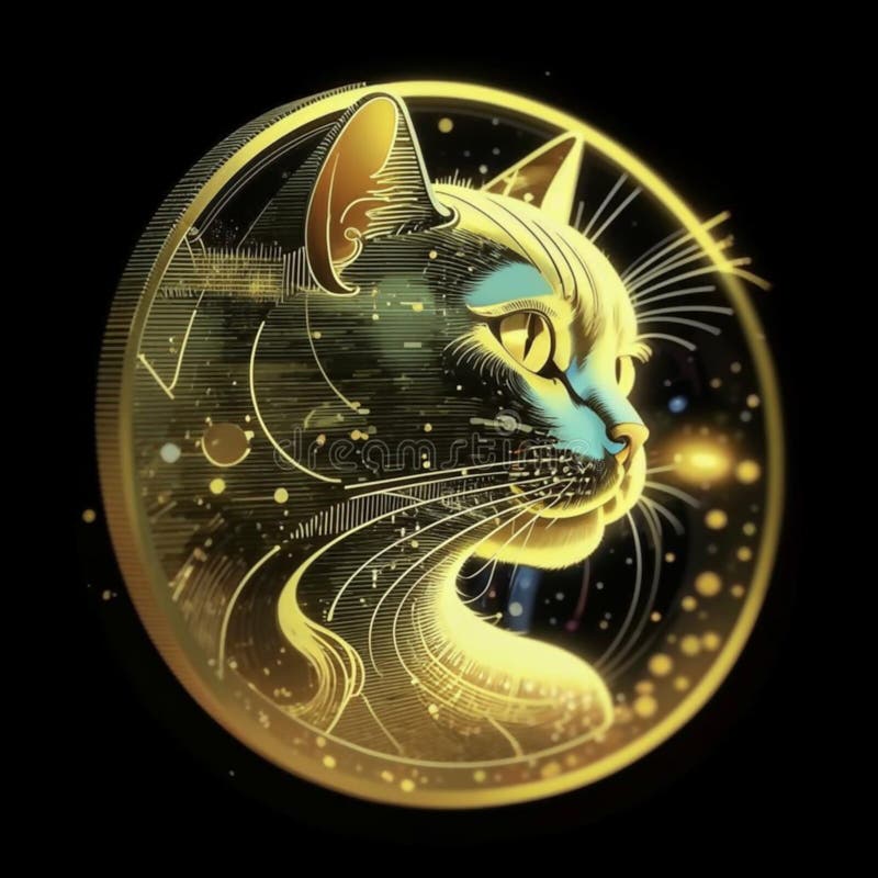 Golden Portrait Cat Coin Stock Photos - Free & Royalty-Free Stock ...