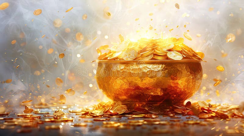 Golden Pot of Fortune: a Visual Representation of Wealth and Prosperity ...