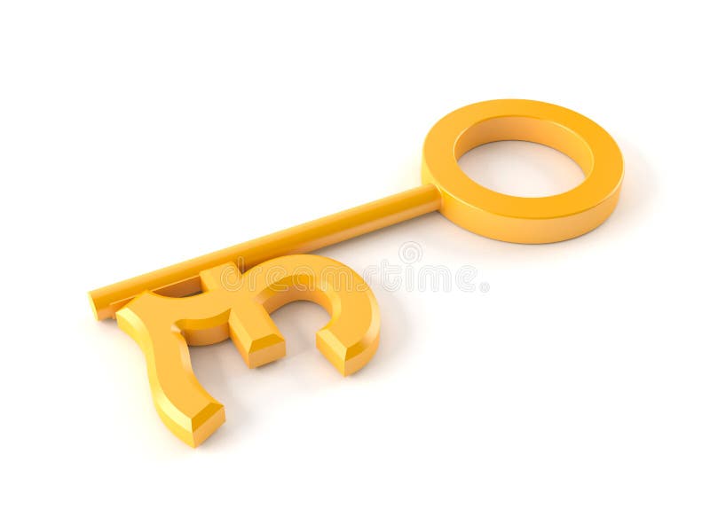Pound key stock illustration. Illustration of gold, europe - 8849920