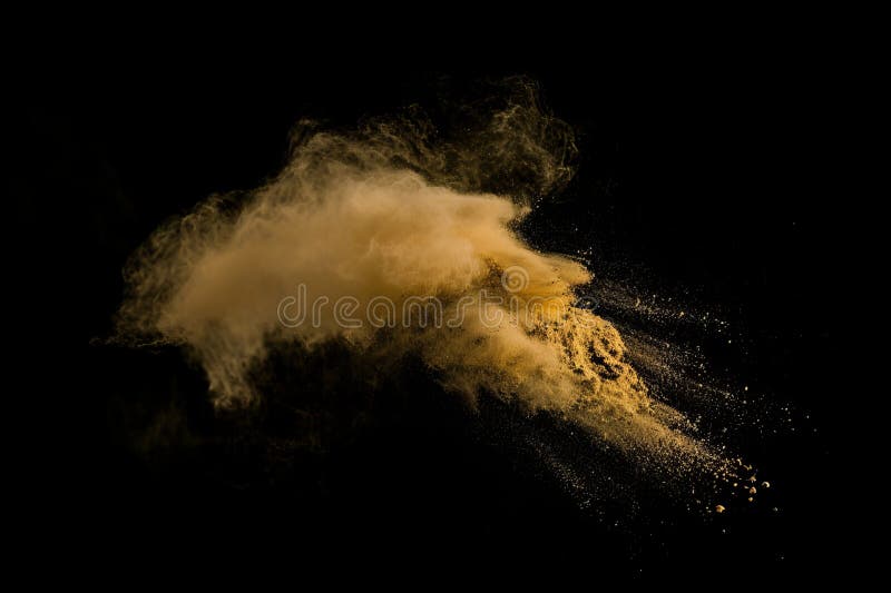 Golden Powder Explosion Abstract Art Swirling Stock Photos - Free ...