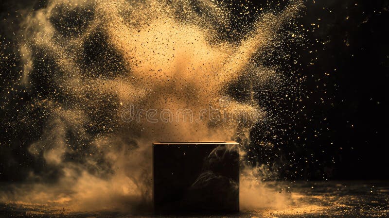 Golden Powder Explosion Dramatic Effect Stock Photos - Free & Royalty ...