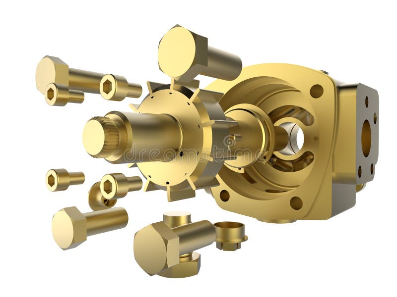 Golden Precision Engineering Stock Illustration - Illustration of ...