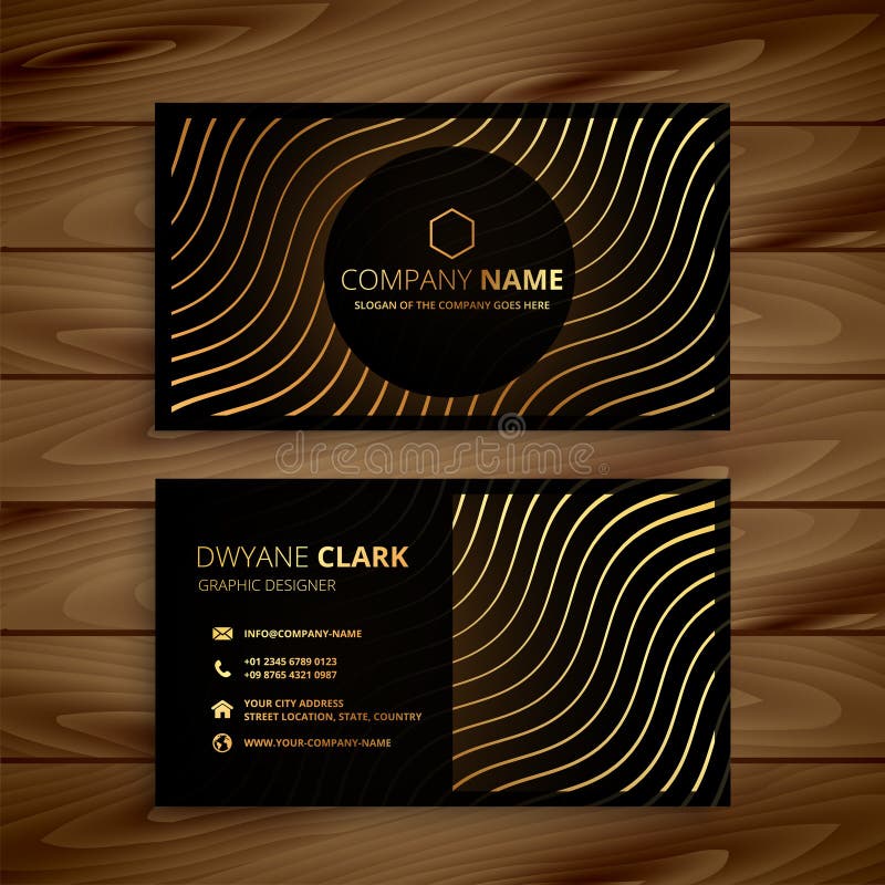 Golden Premium Business Card Template Stock Vector - Illustration of ... Golden Premium Business Card Template Stock Vector - Illustration of ...