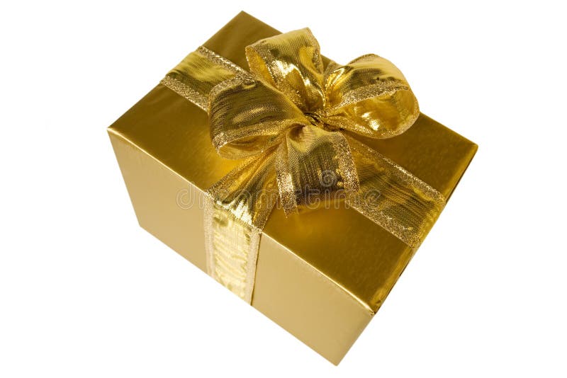 Golden present stock image. Image of present, shinny, streaked - 1420753
