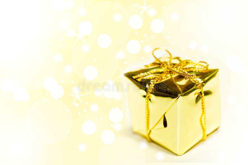 Golden present stock photo. Image of present, package - 42914376