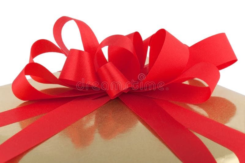 Golden present package stock image. Image of celebrating - 11285669