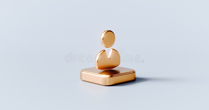 Golden Profile Icon. Human Resources HR and Recruitment Concept Stock ...