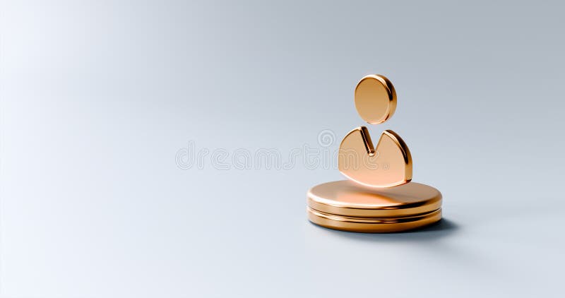 Golden Profile Icon. Human Resources HR and Recruitment Concept Stock ...