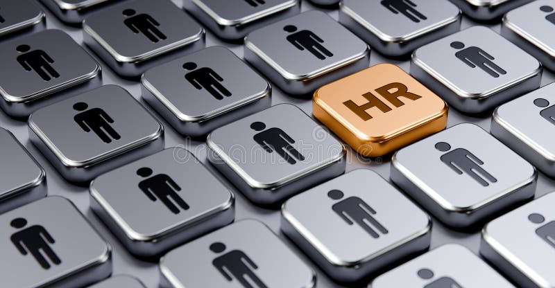 Golden Profile Icon. Human Resources HR and Recruitment Concept Stock ...
