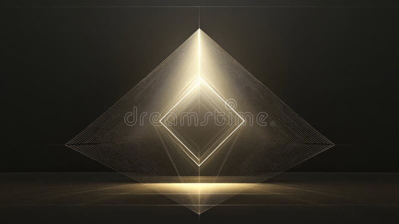 Golden Pyramid with a Diamond Shaped Hole in the Middle Stock ...