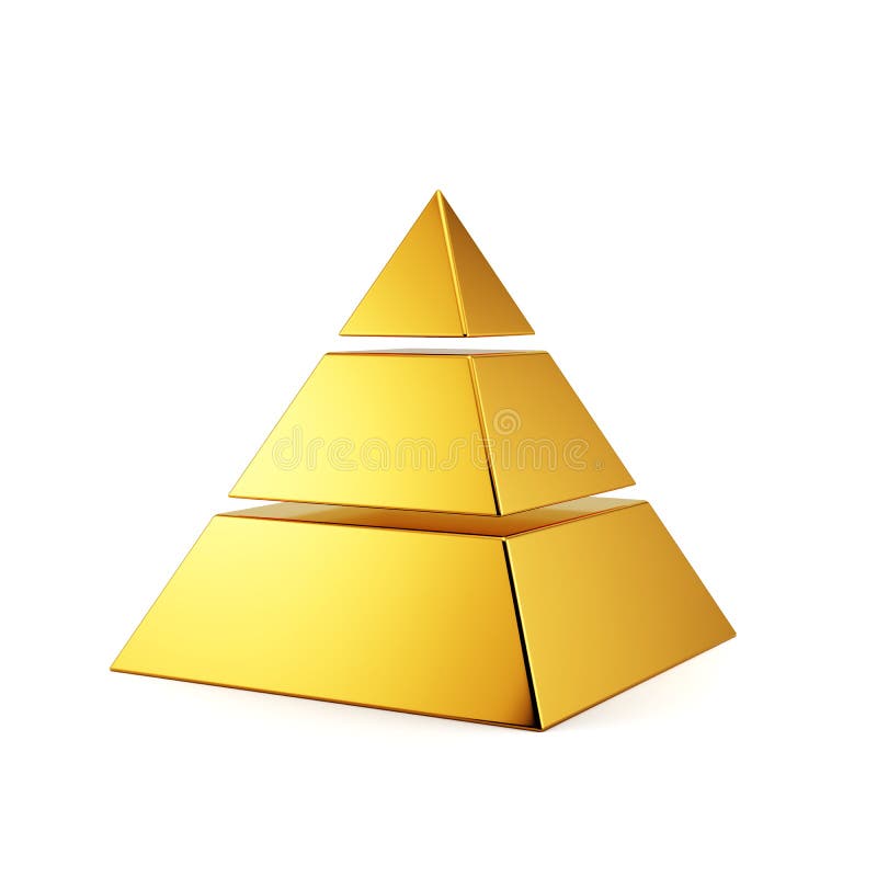 Golden pyramid stock vector. Illustration of gold, money - 33726236