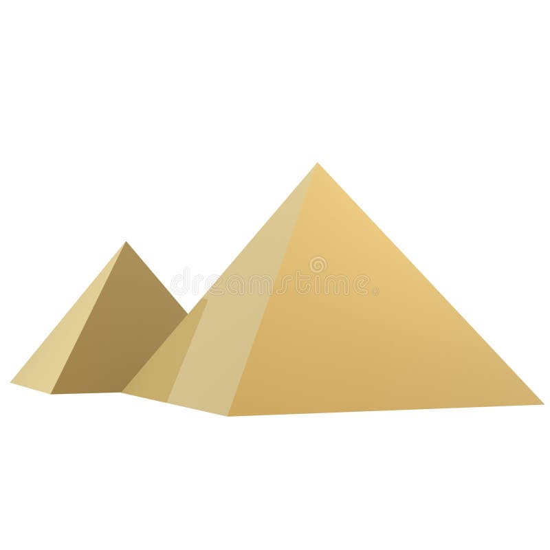 Golden pyramids stock illustration. Illustration of noses - 748325