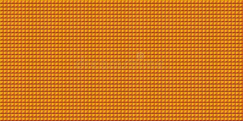 Golden Pyramids, Geometric Mesh Background. Yellow Horizontal Backdrop ...