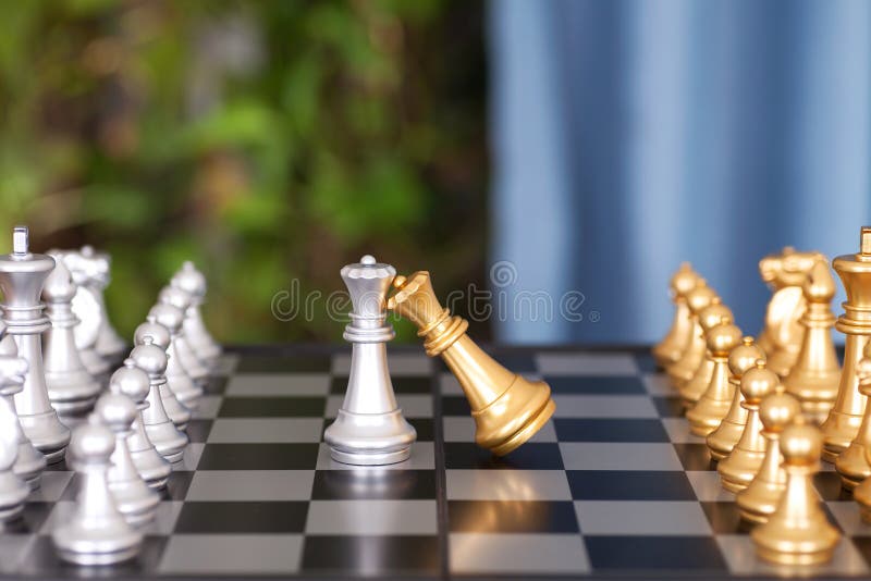 The Queen Chess Pieces of Both Sides on the Chess Board are Playing ...