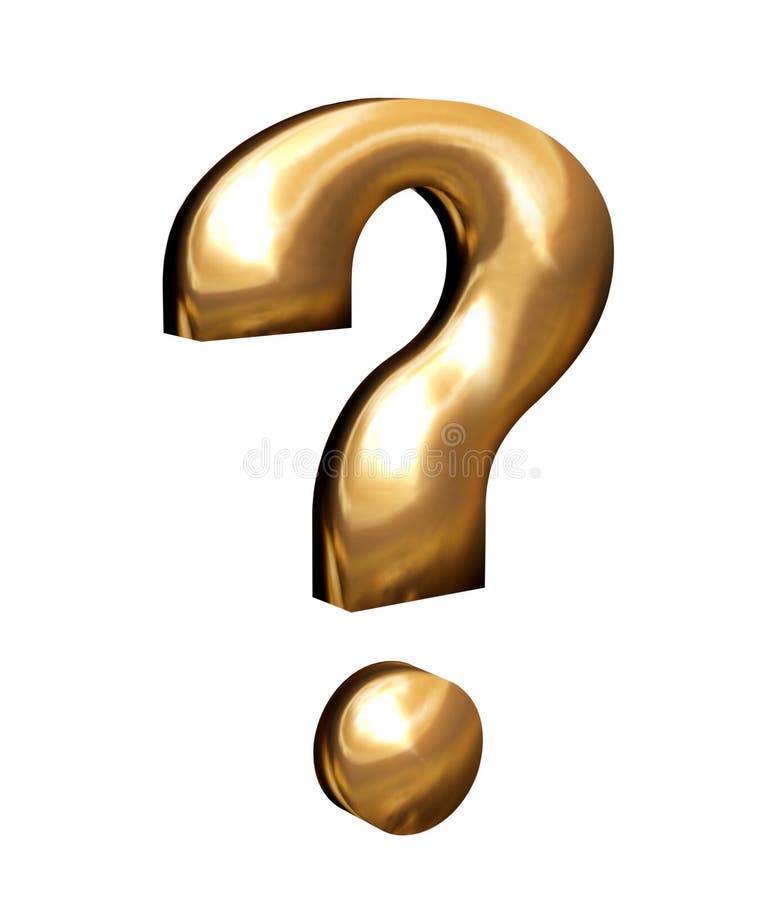 Golden question stock illustration. Illustration of interrogation - 4005883