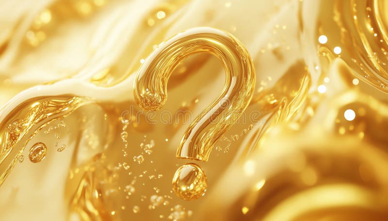 Golden Question Mark Bubble Faq Support Information Solution Business ...