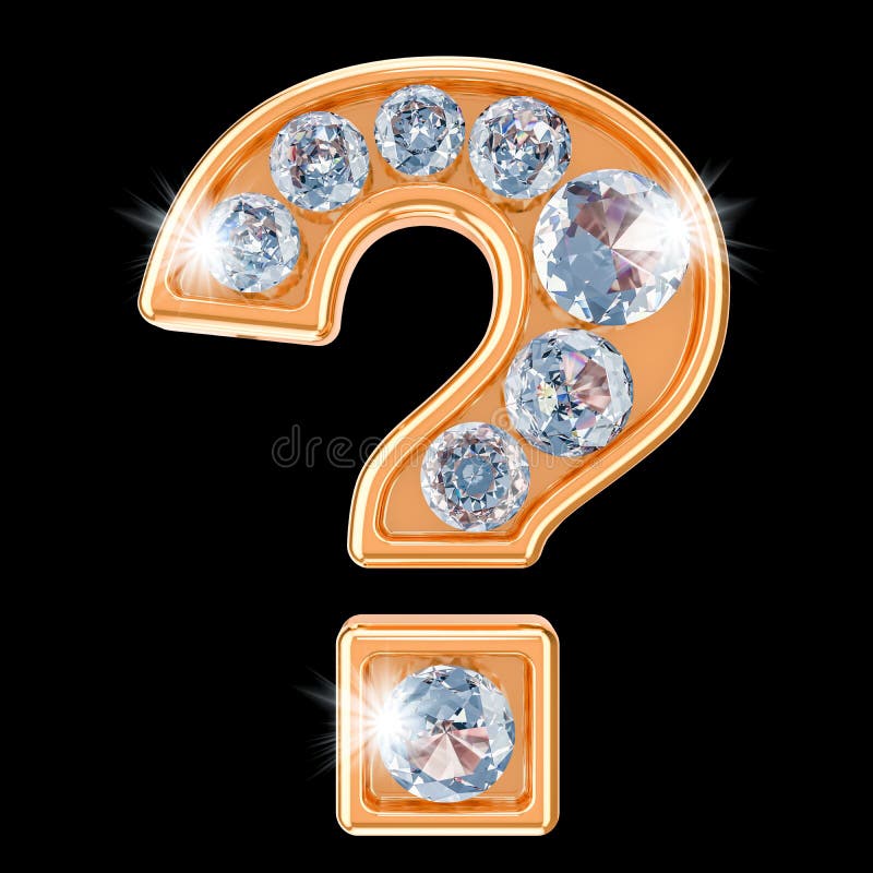 Diamond Question Mark stock vector. Illustration of brilliant - 34892300