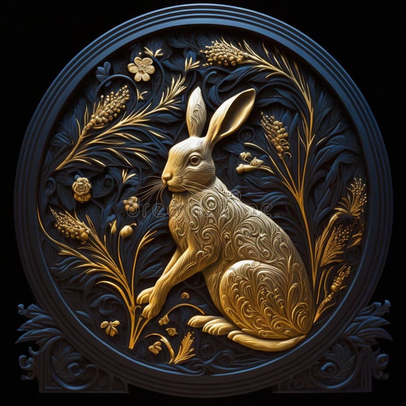 Mural Golden Rabbit Stock Illustrations – 9 Mural Golden Rabbit Stock ...