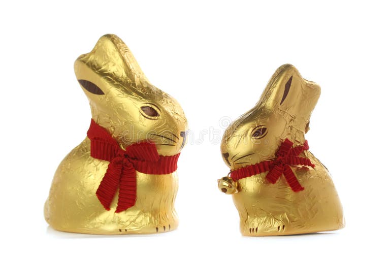 Golden rabbits stock image. Image of statuette, hare - 20499221