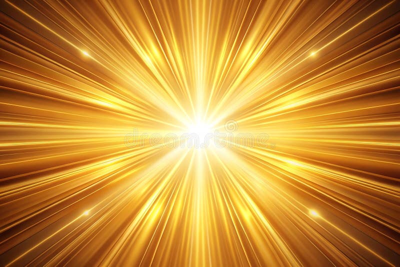 Golden Radial Burst, Abstract Background, Radiating Light Stock ...