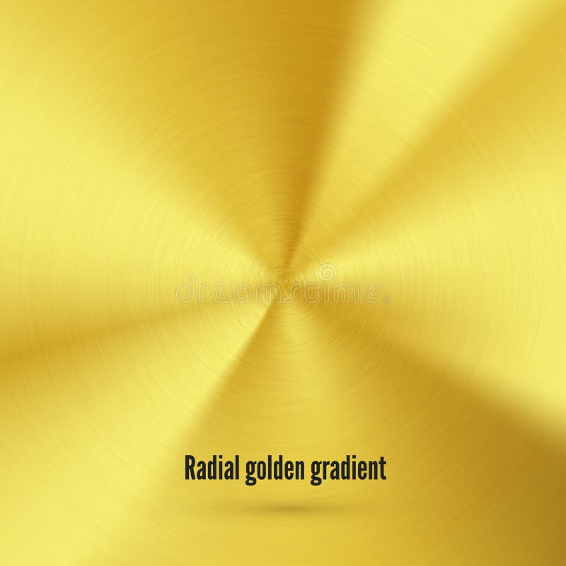 Golden Radial Gradient with Scratches. Metallic Gold Foil Surface ...