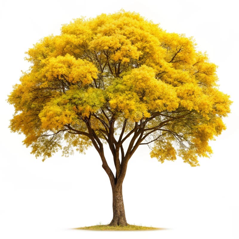 Golden Rain Tree Isolated on Transparent Background Stock Illustration - Illustration of plant ...