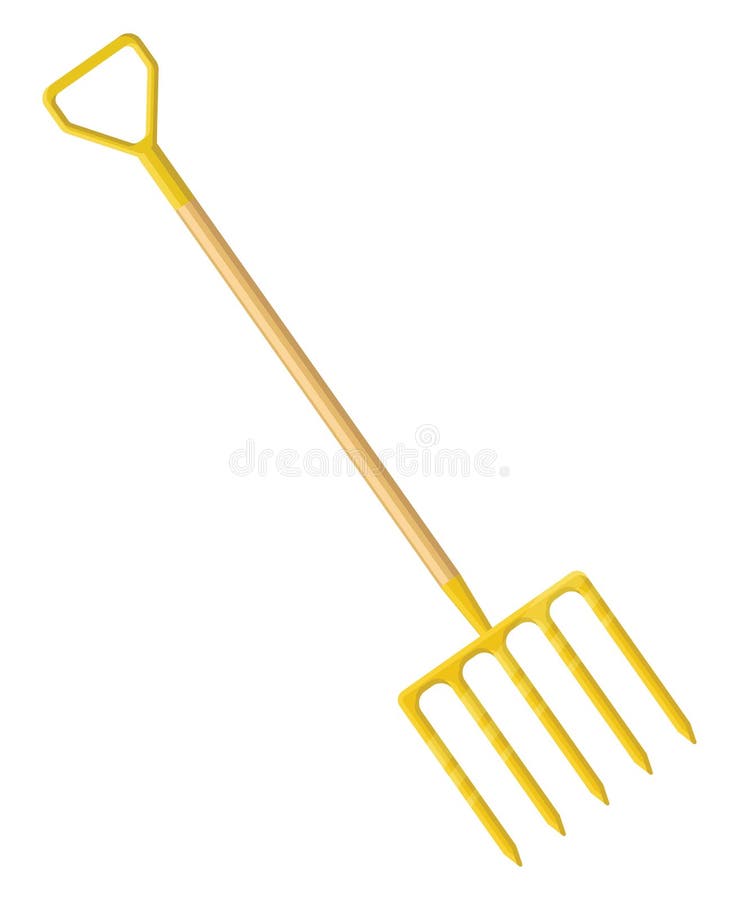 Golden rake, icon stock vector. Illustration of golden - 261372035