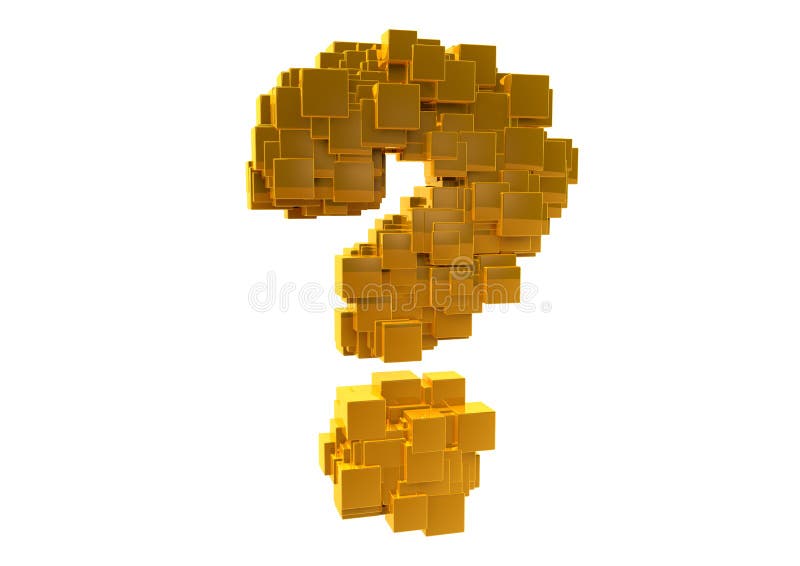 Golden Random Question Mark Stock Illustration - Illustration of doubt ...