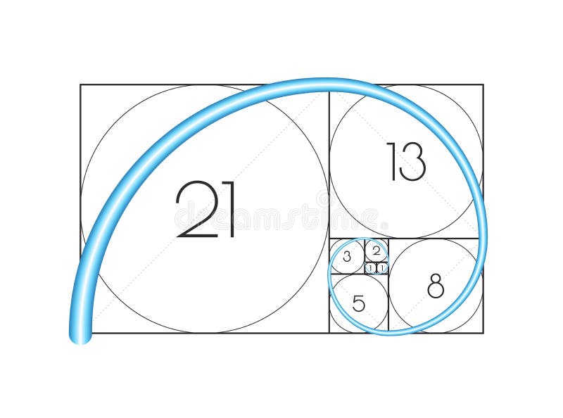Golden Ratio Frame. the Concept of Proportions. Golden Section Stock ...