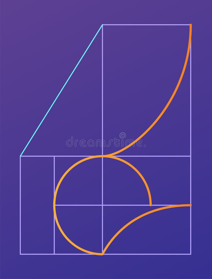 Golden Ratio Geometric Concept Set. Divine Proportion Collection Stock Vector - Illustration of ...