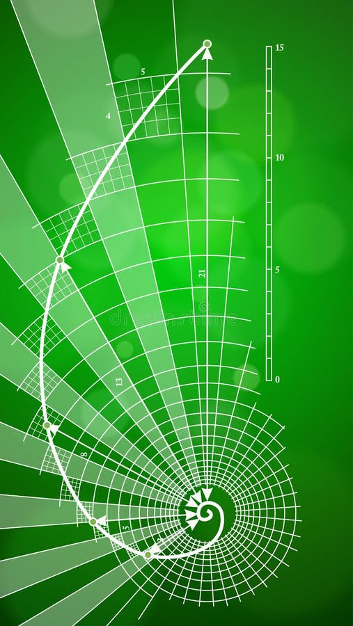 Golden Ratio & Green Background Stock Vector - Illustration of harmony ...