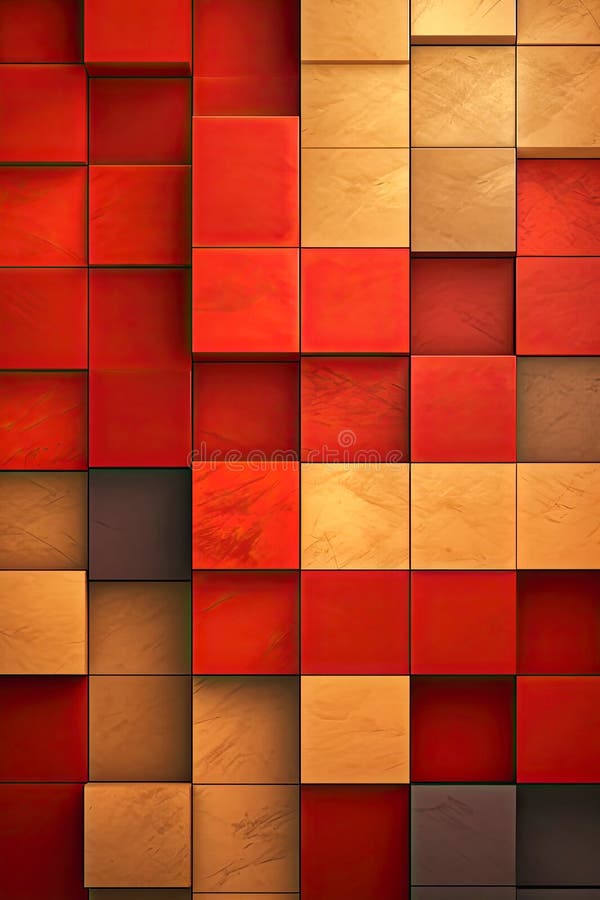 Golden Ratio Pattern with Red Blocks Stock Illustration - Illustration ...