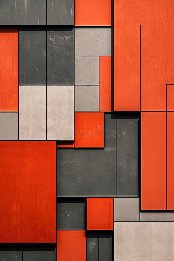 Golden Ratio Pattern with Red Blocks Stock Photo - Image of material ...