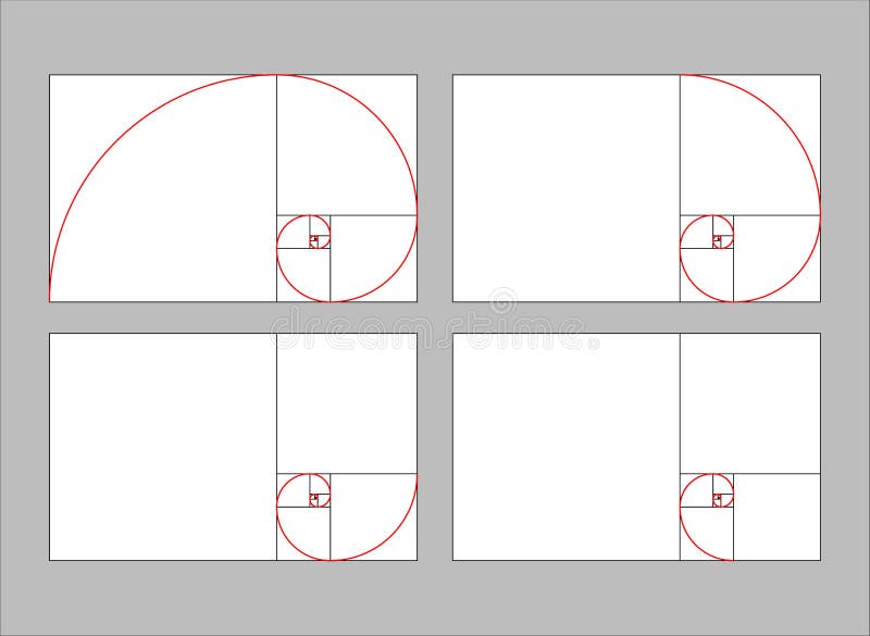 Golden Ratio Template Vector. Golden Section Frame Stock Vector ...