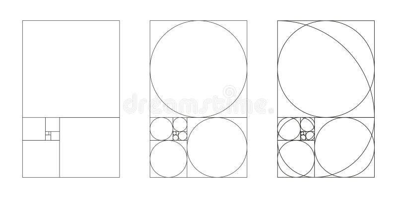 Golden Ratio Template Set. Method Golden Section. Harmony Proportion ...